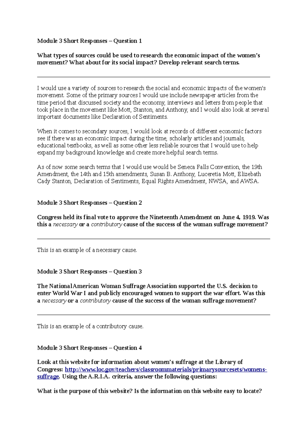 Module 3 Short Responses - Module 3 Short Responses – Question 1 What ...
