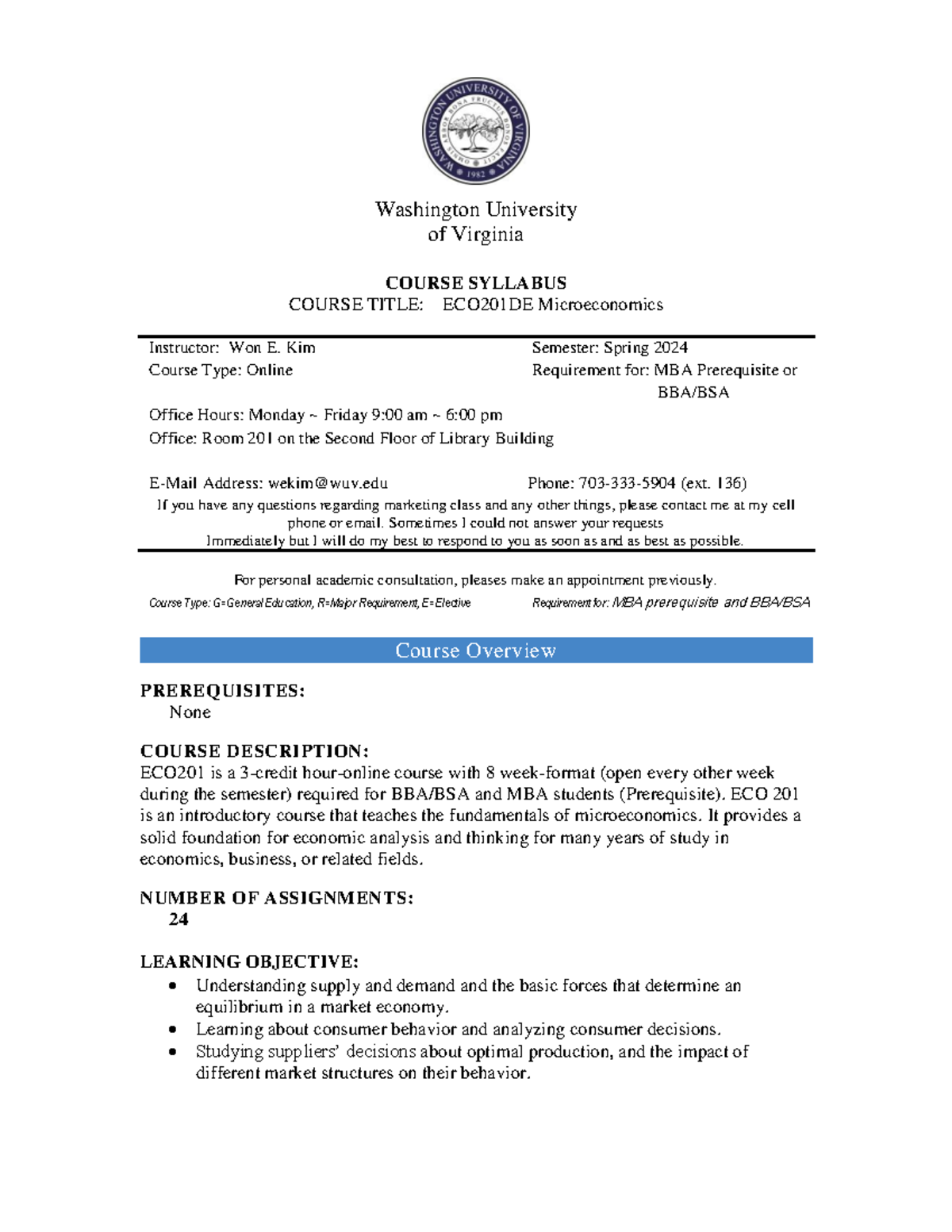 PDF ECO201DE 2024 Spring - Washington University of Virginia COURSE ...