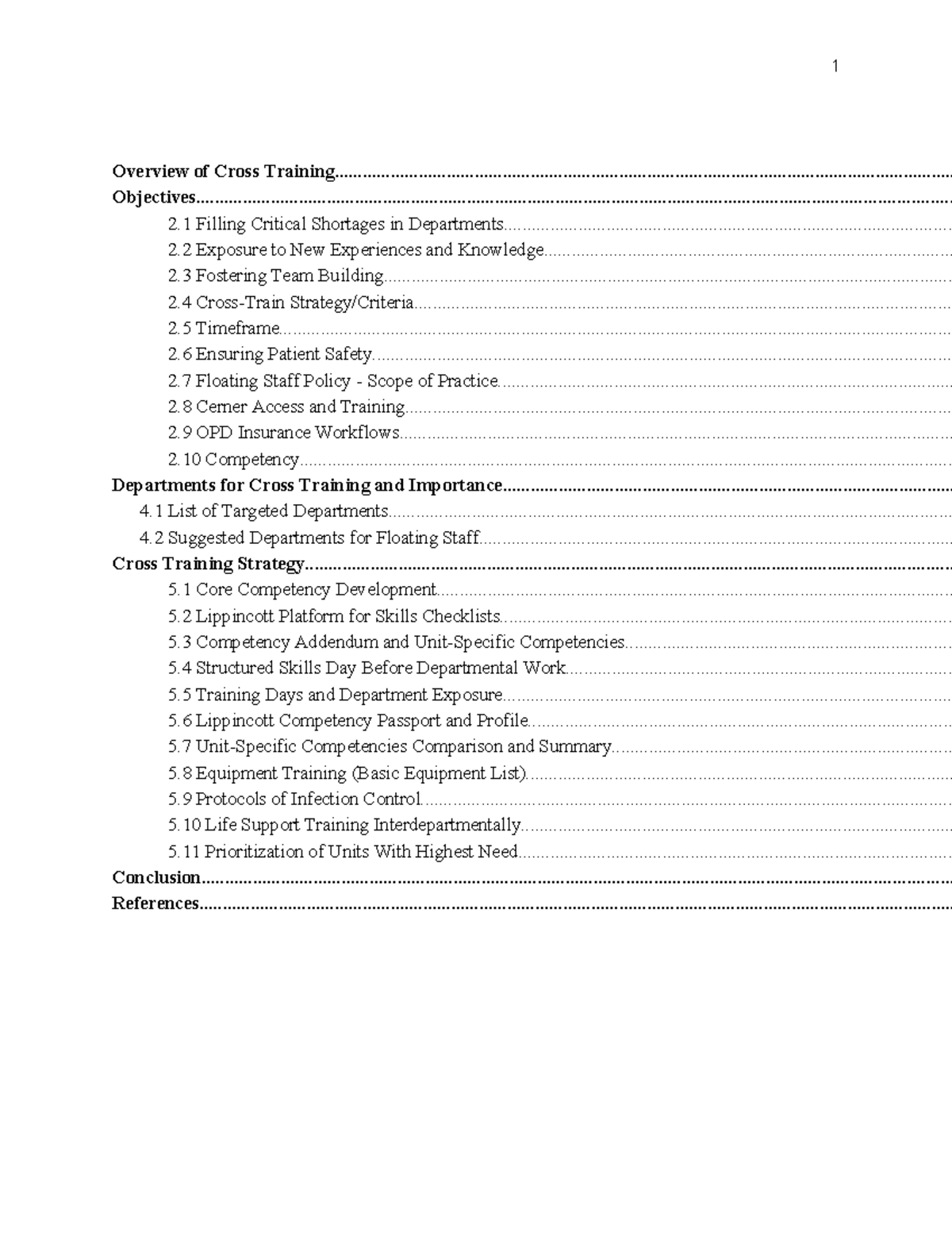 Cross Training for Nurses - Overview of Cross - Studocu