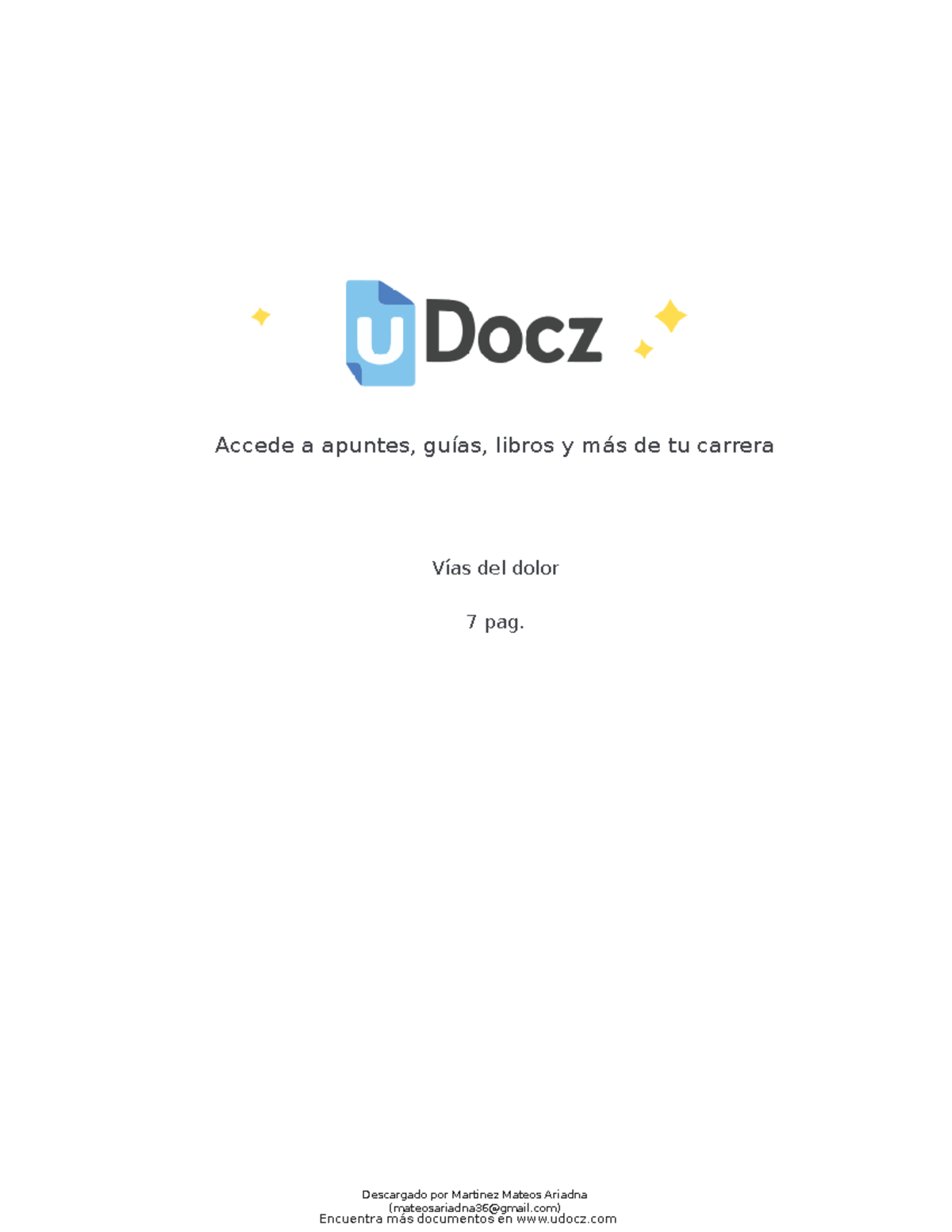 Vias del dolor 176885 downloadable 2656722 - Accede a apuntes, guías ...