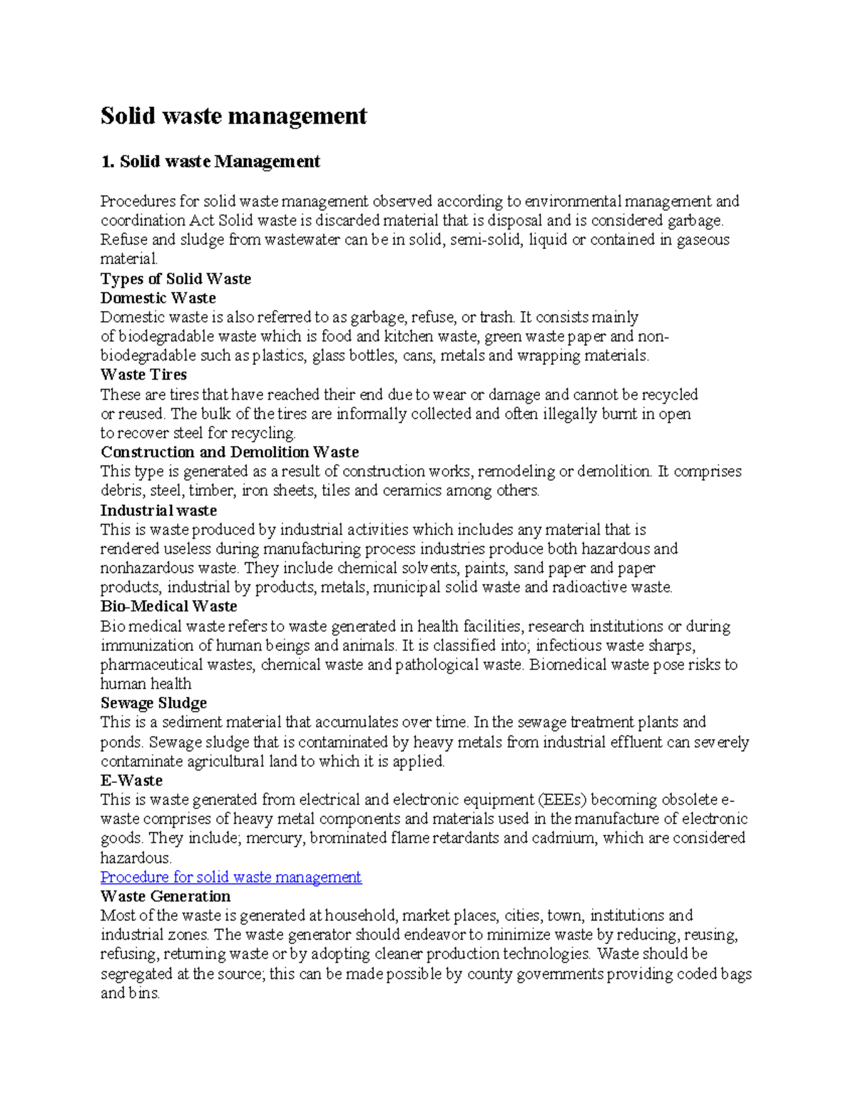 5.Solid waste management - Solid waste Management Procedures for solid ...