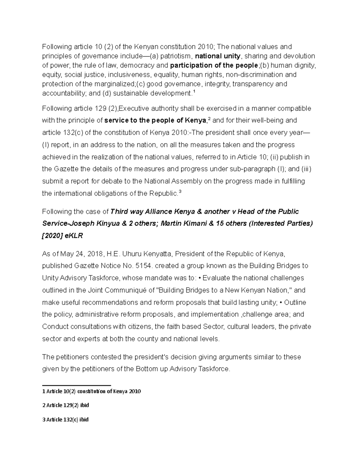 The question of public participation in kenya - Following article 10 (2 ...