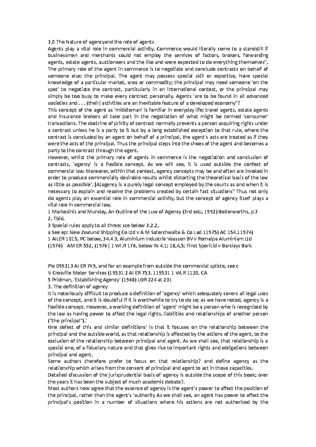 A copy of Agency note - 3 The Nature of agencyand the role of agents ...