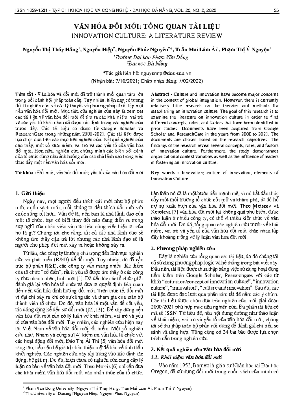 7768-Văn bản của bài báo-8826-1-10-20220324 - ISSN 1859- 1531 - TẠP CHÍ KHOA HỌC VÀ CÔNG NGHỆ ...