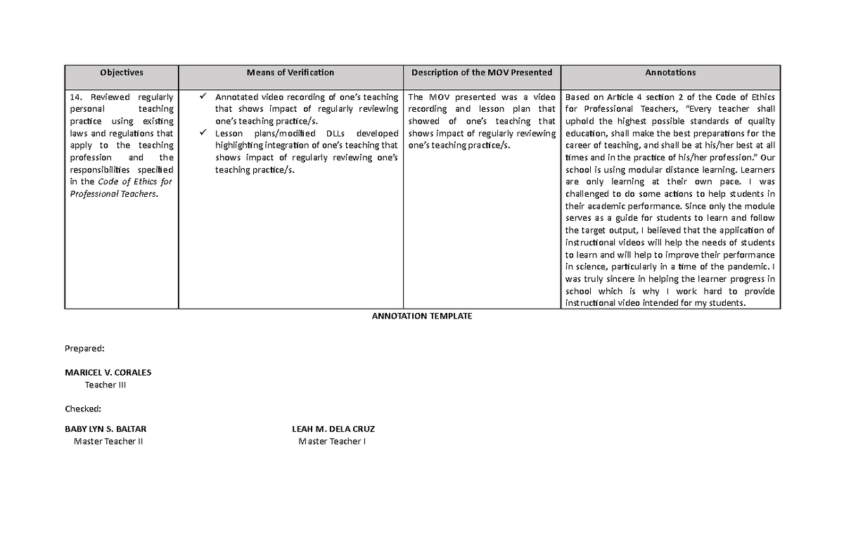Annotations for Ipcrf - retretretertertert - Objectives Means of ...