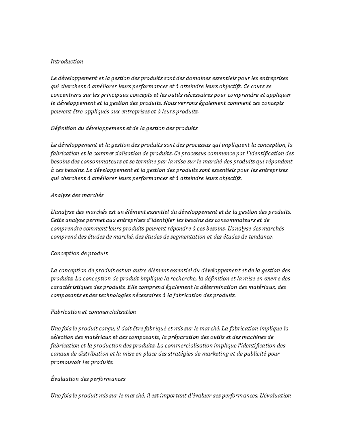 Product Development And Management Note Study Introduction Le