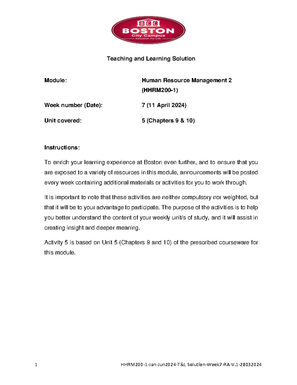 HHRM200-1-Jan-Jun2024-TL-Solutions Week7-RA-V - Module: Human Resource ...