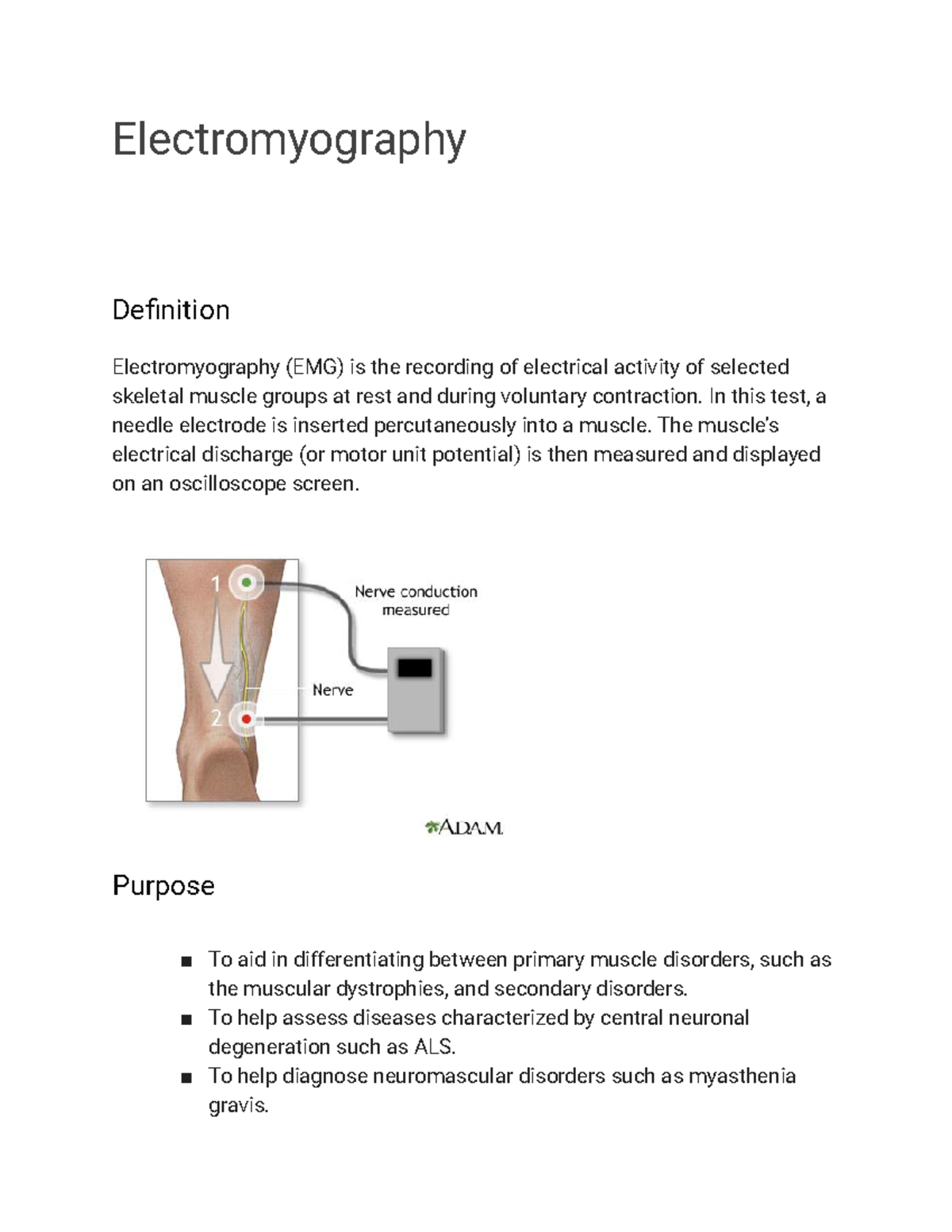 Electromyography - carmines - Electromyography Definition ...