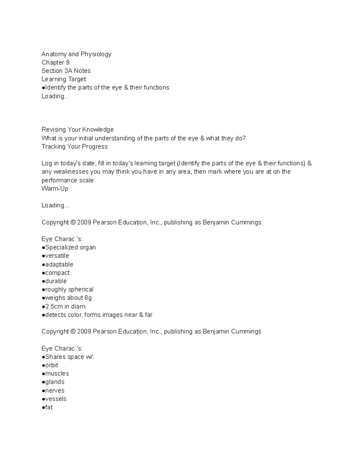 anatomy and physiology chapter 9.3 notes - Anatomy and Physiology ...