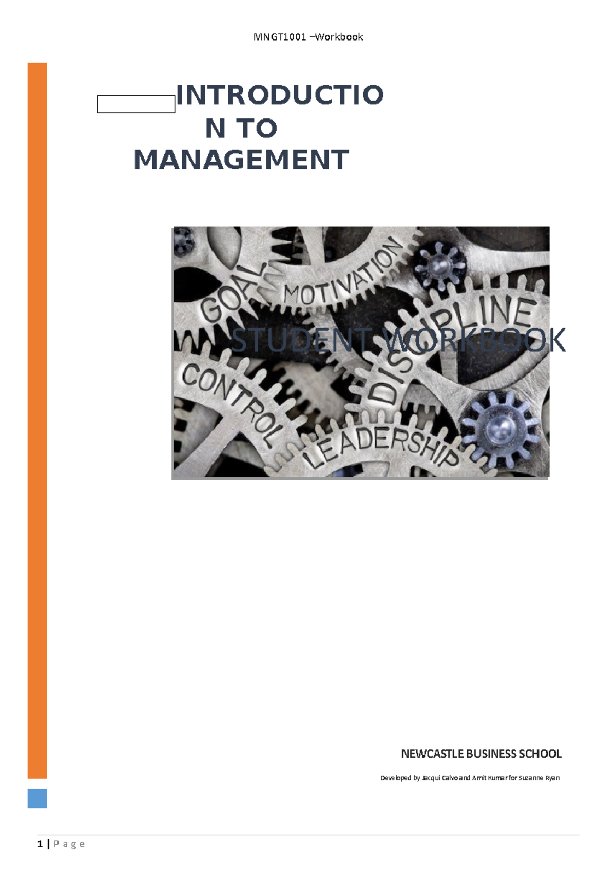 Week 1 Workbook-3 - These are the workbooks to be completed in MNGT1001 ...