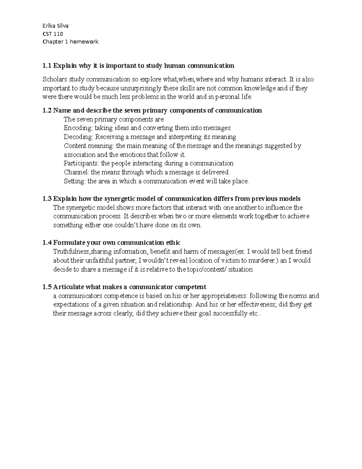 Com HWChapter 1 - Homework assignment for INTRO to COMMUNICATIONS ...