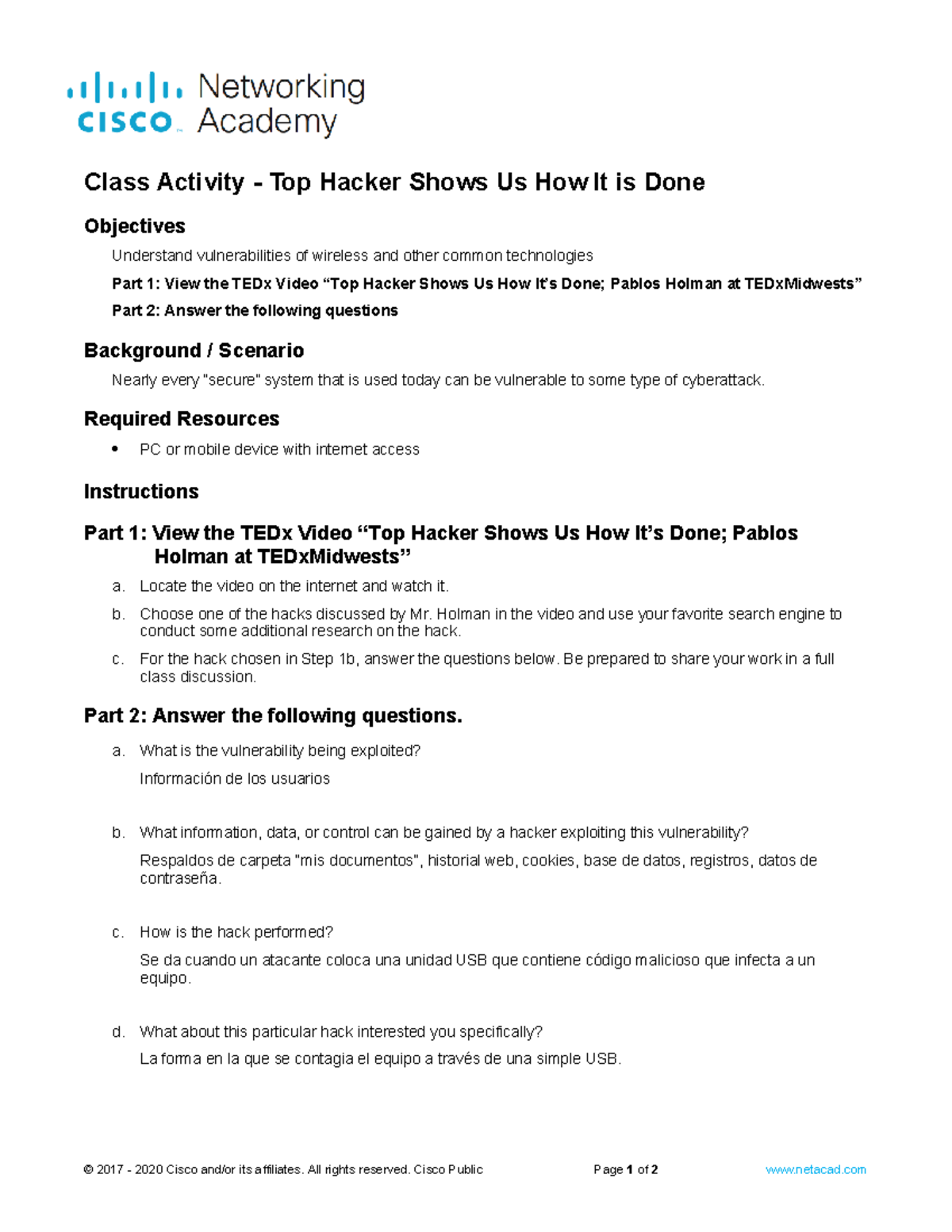 1.0.6 Class Activity - Top Hacker Shows Us How It is Done - Class ...