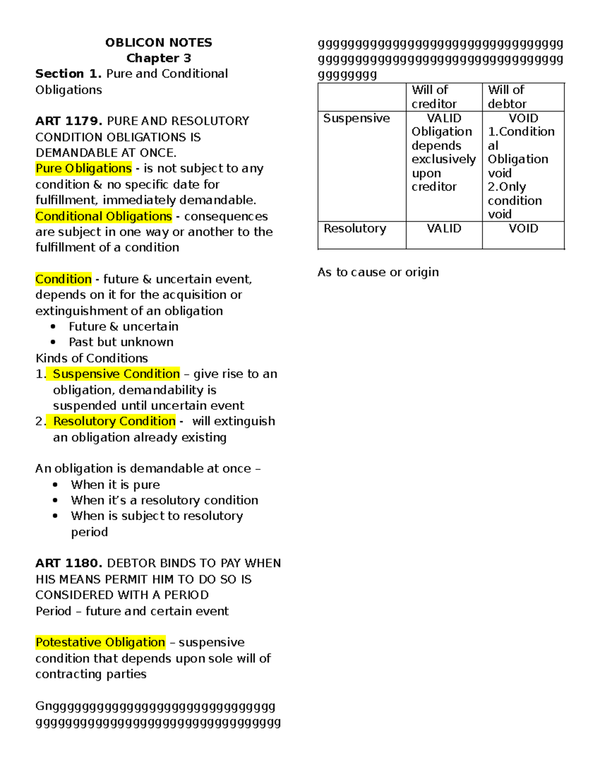 Oblicon Notes - Midterms - OBLICON NOTES Chapter 3 Section 1. Pure and ...