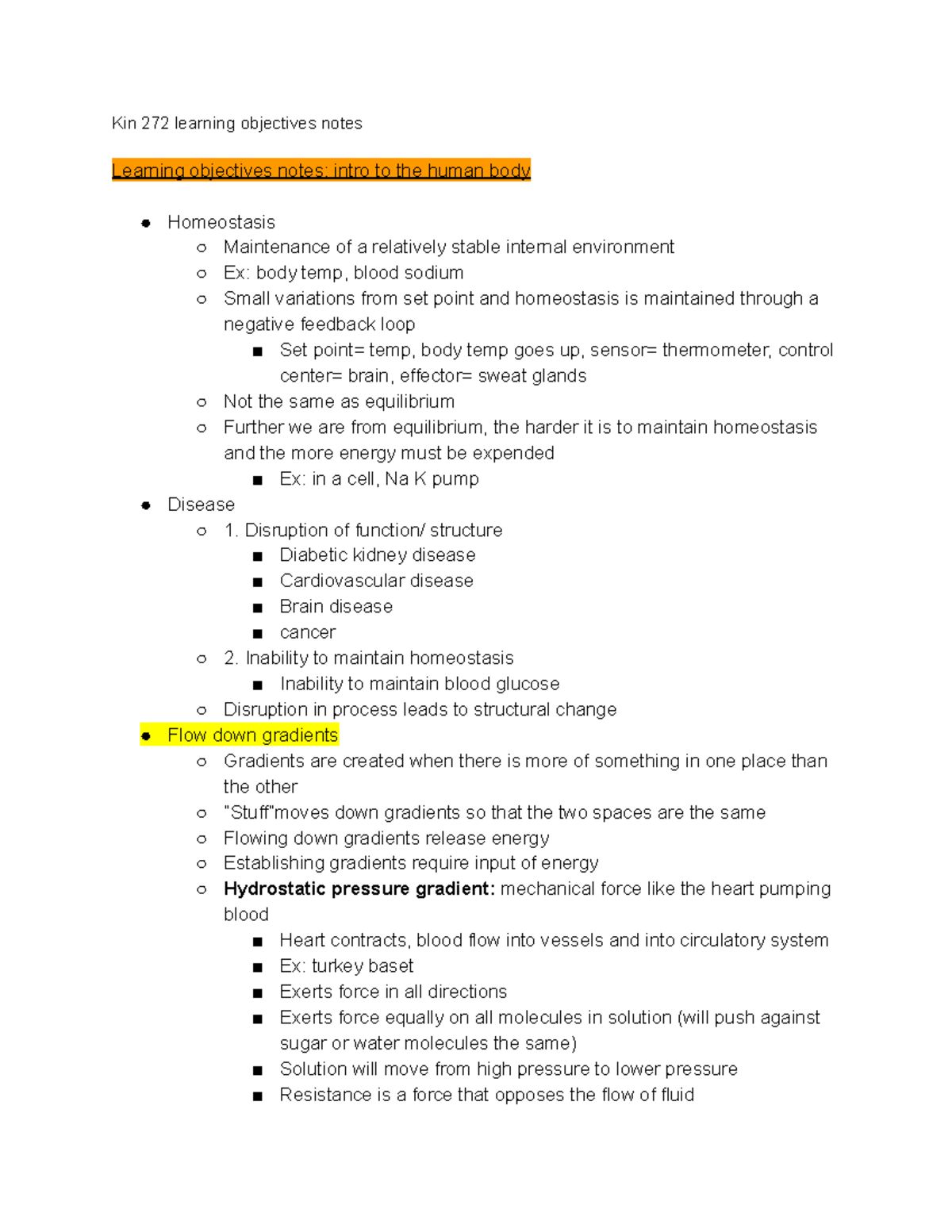 Kin 272 objectives video notes - Kin 272 learning objectives notes ...