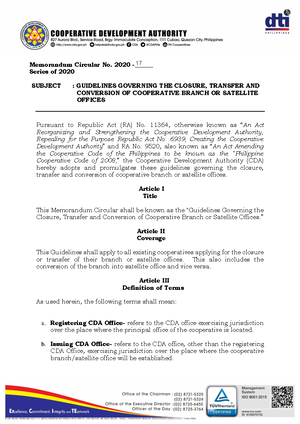 Amendment to Memorandum Circular No. 2020-10, s-2020 - Business ...