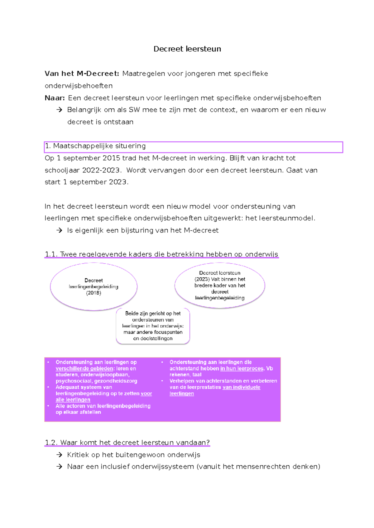 Les 4 decreet leersteun - Decreet leersteun Van het M-Decreet ...
