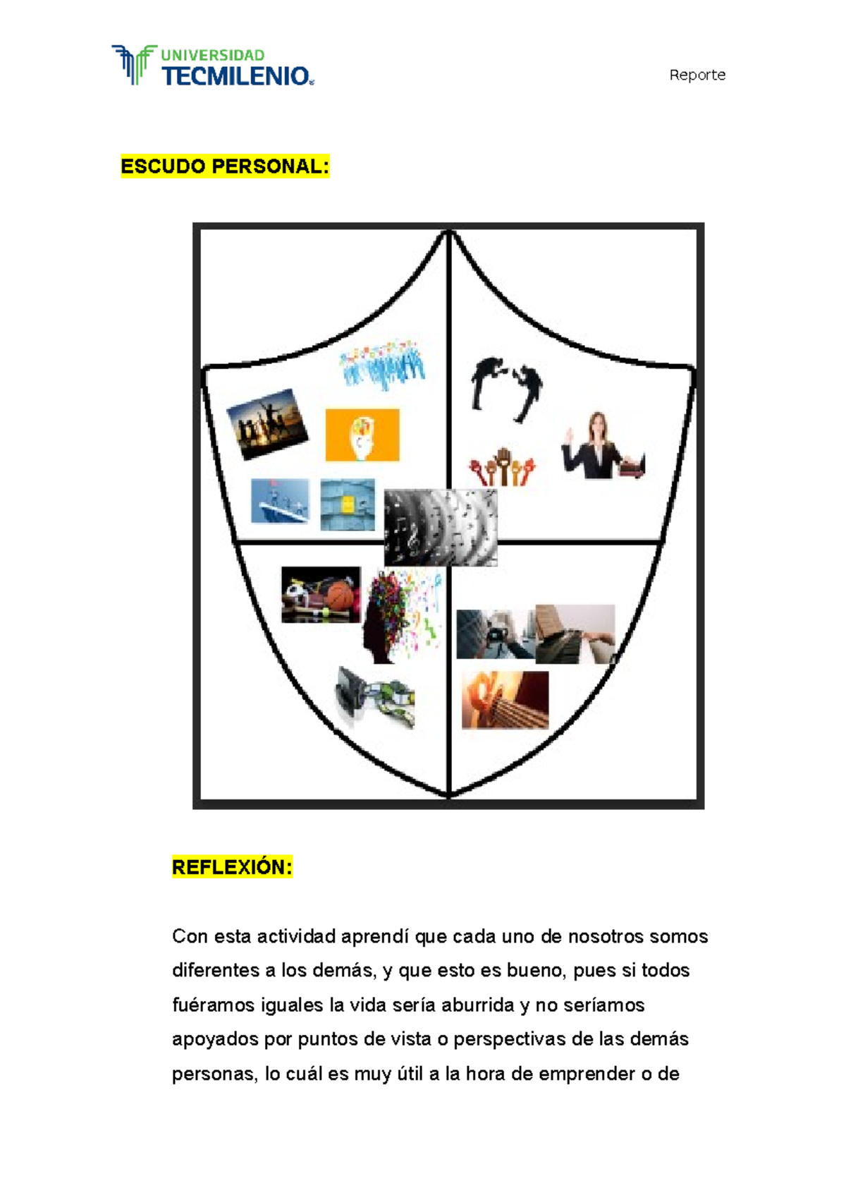 Actividad 7 lider desde adentro studo - Reporte ESCUDO PERSONAL ...