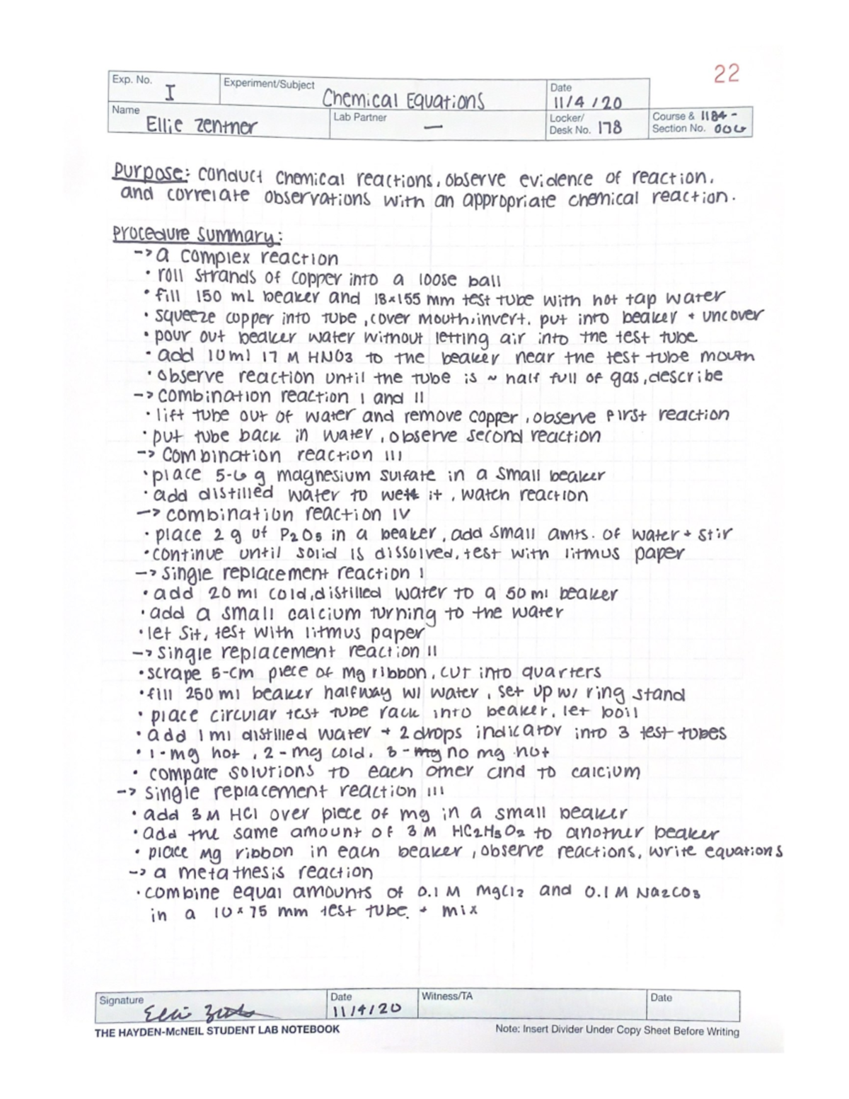 Project I - Dr. Macduff Okuom - CHEM 1184 - Studocu