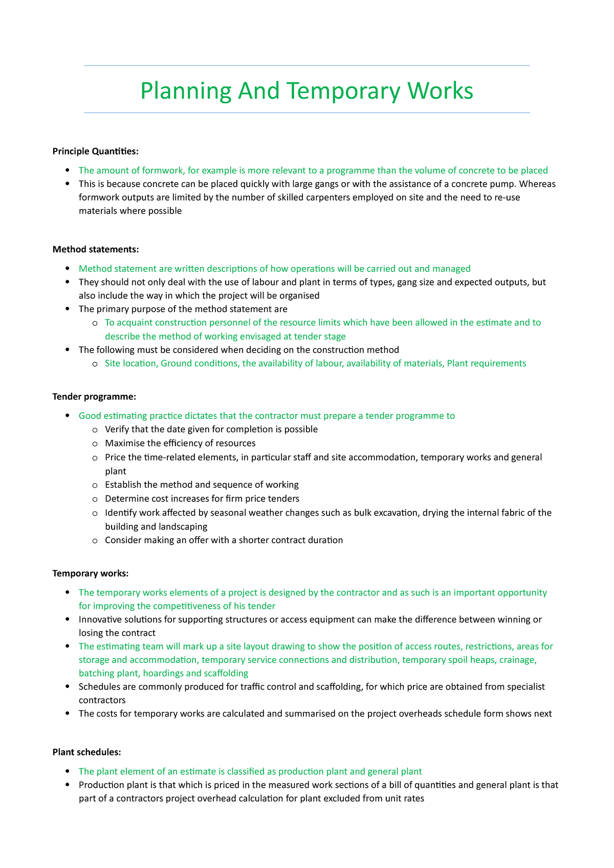 Poster 9 - Planning and Temporary Works - Planning And Temporary Works ...