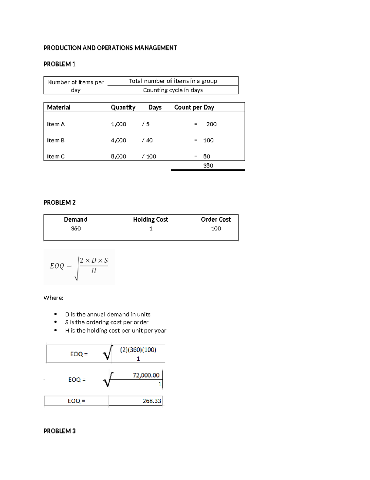 Production AND Operations Management - Bachelor of Science in Business ...