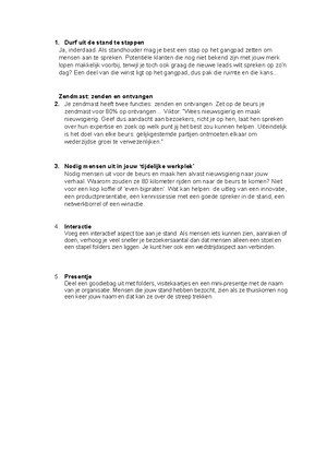 Salesgesprek stappen - Salesgesprek Unox Voorbereiding van het ...