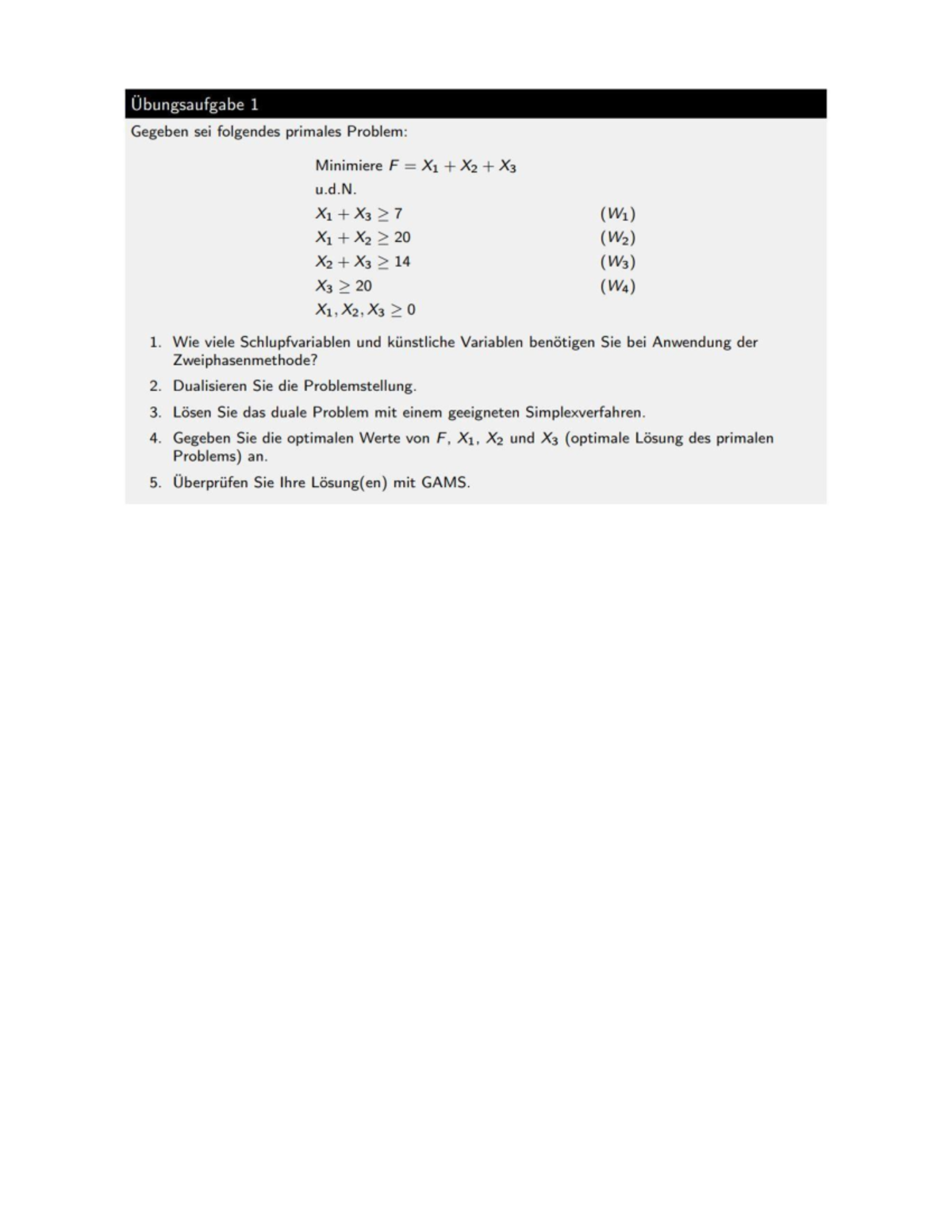 Übung 4 OR - Einführung in Operations Research - Warning: TT: undefined function: 32 - Studocu