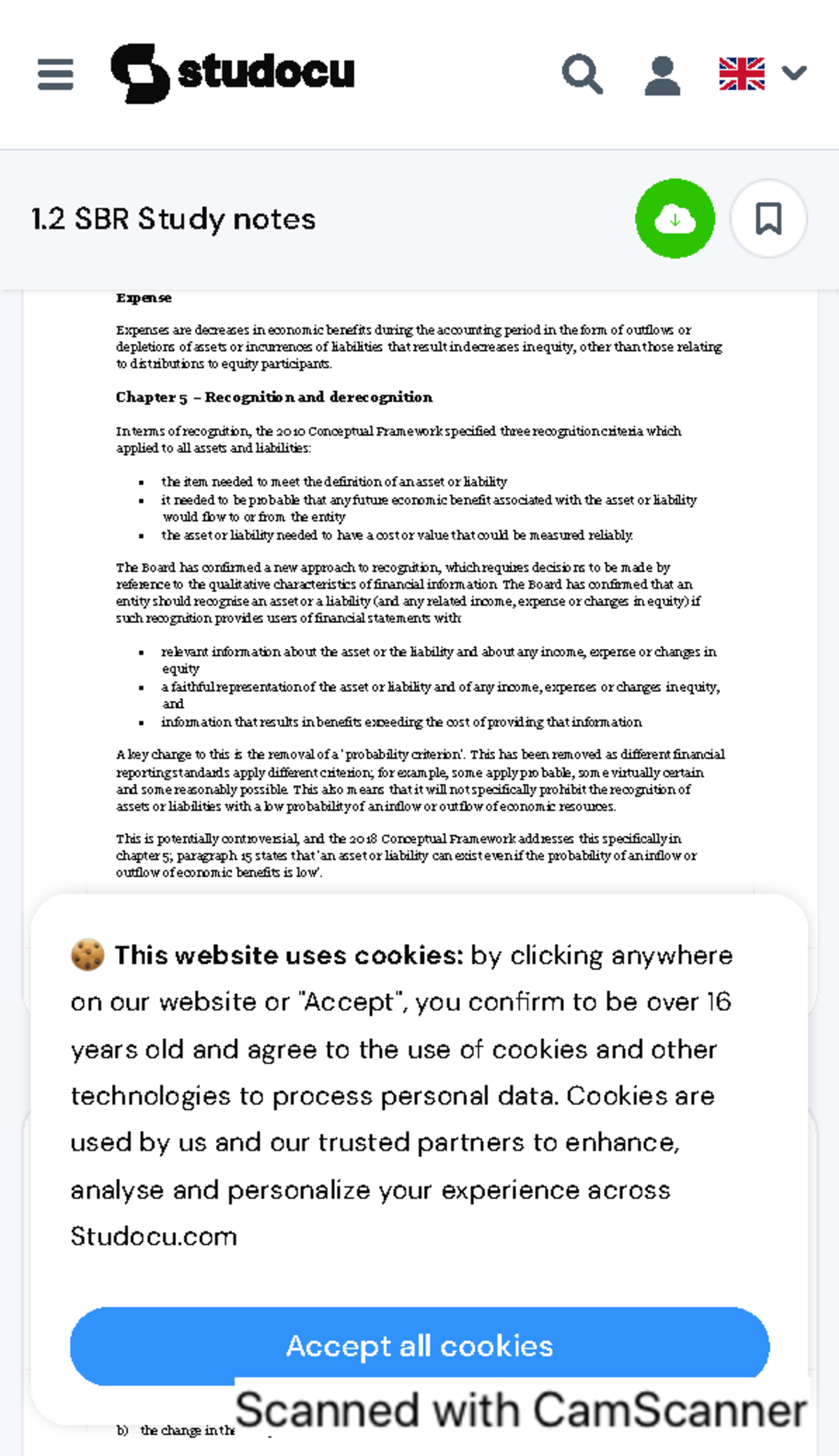 1.2 SBR Study notes - SBR – Strategic Business Reporting (INT) Study ...