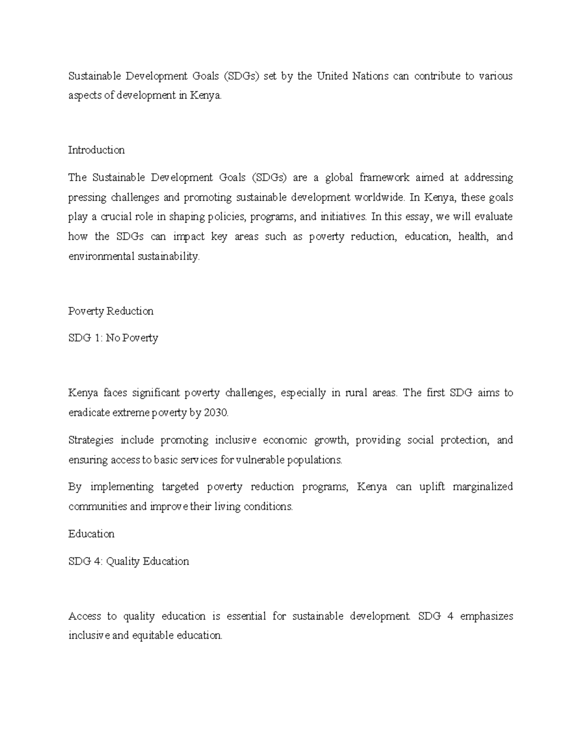 Sustainable Development Goals - Introduction The Sustainable ...