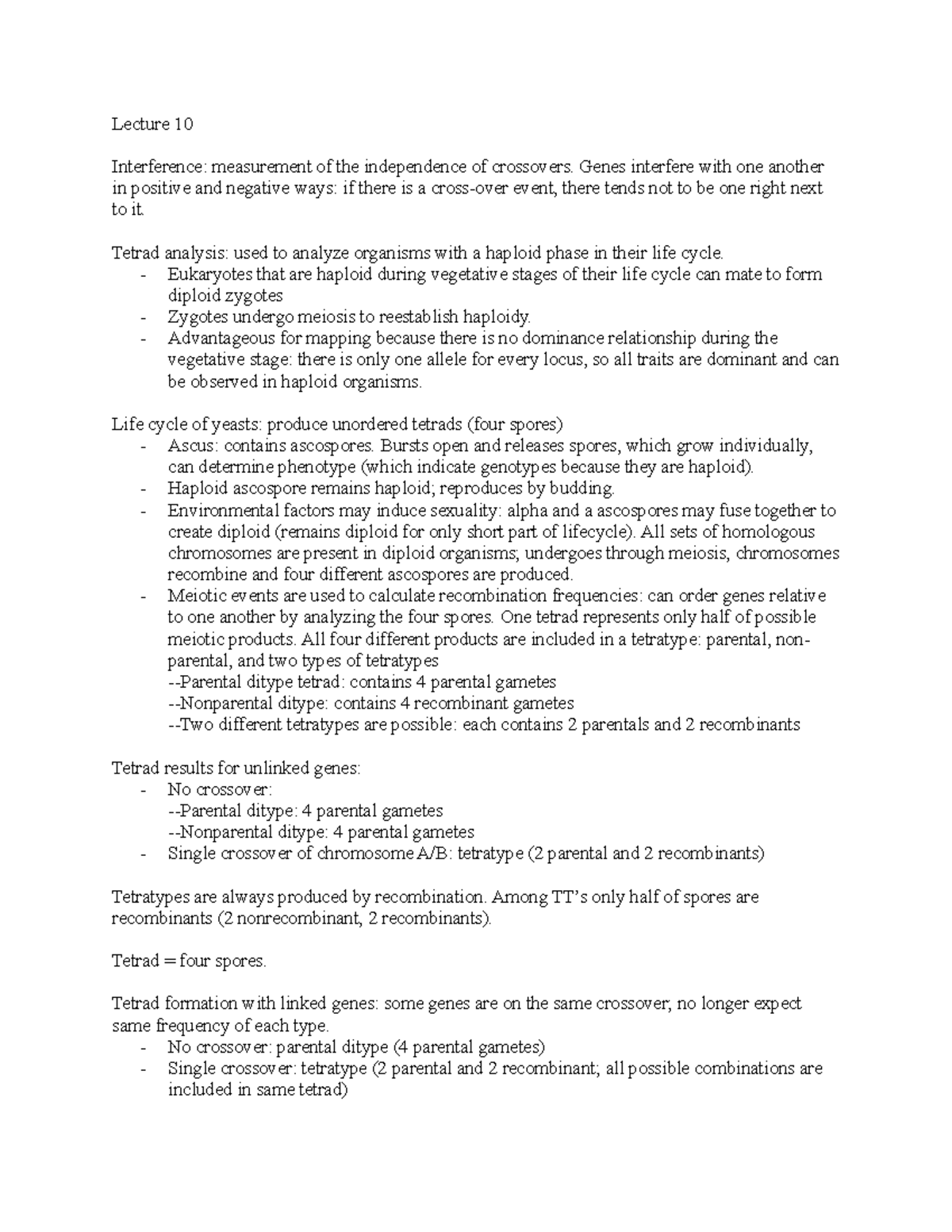 Bio 190 Unit 2 Notes - Lecture 10 Interference: measurement of the ...