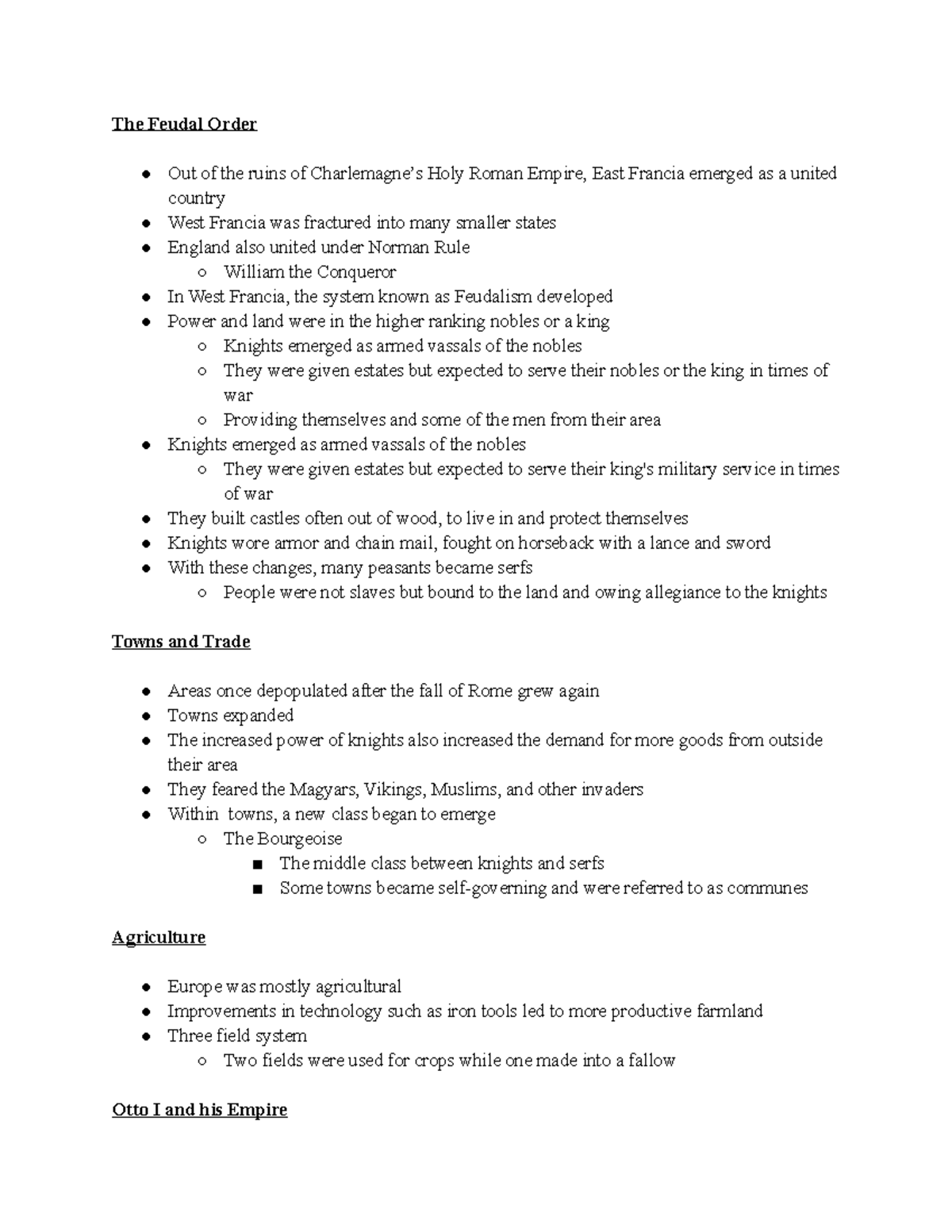 Western Europe and Byzantium (Middle Ages) - The Feudal Order Out of ...