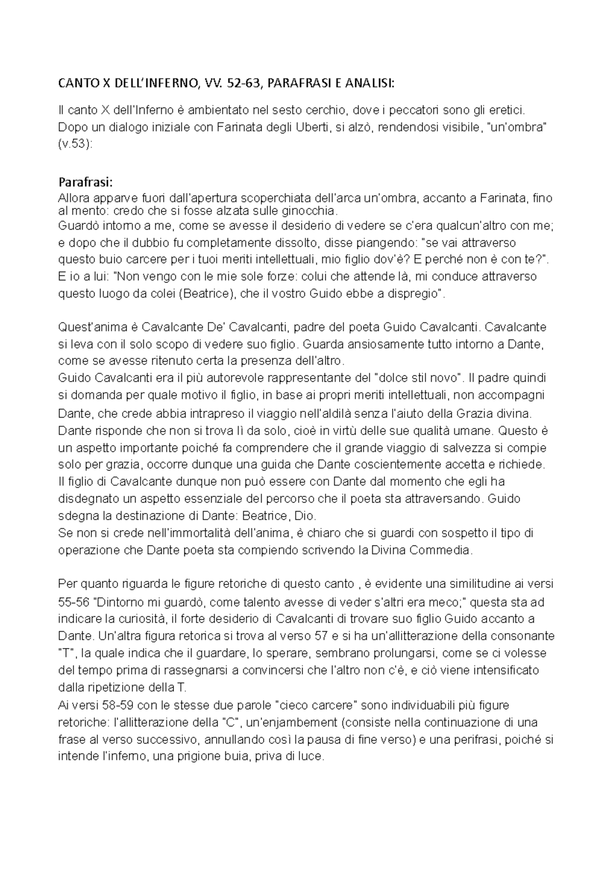 Canto-X-DELL Inferno - Analisi - CANTO X DELL’INFERNO, VV. 52-63 ...