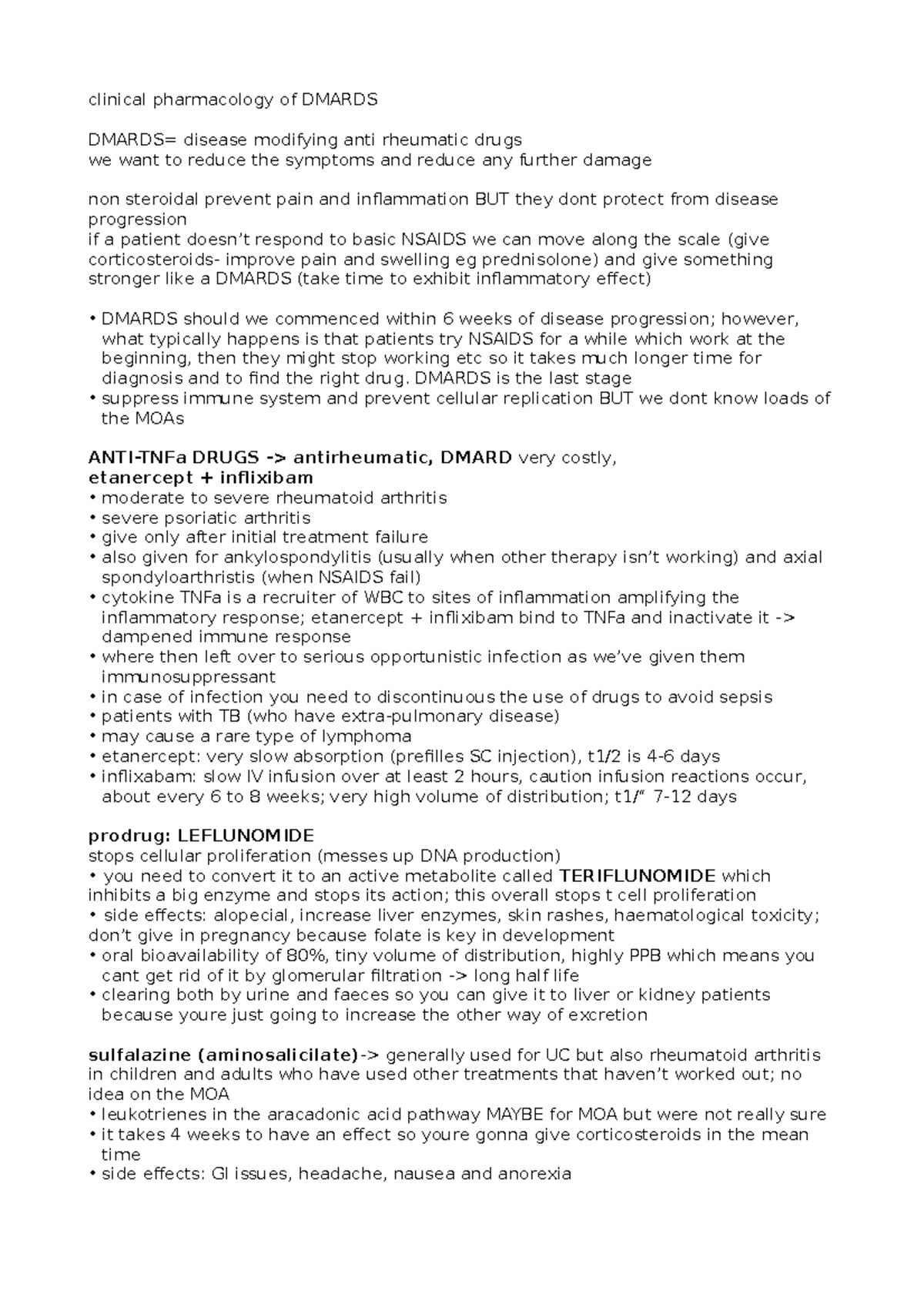 disease modifying anti-rheumatic drugs - clinical pharmacology of ...