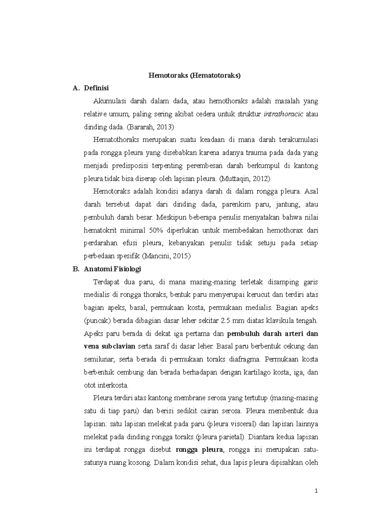 Hemotoraks - this document for medical students - Hemotoraks ...