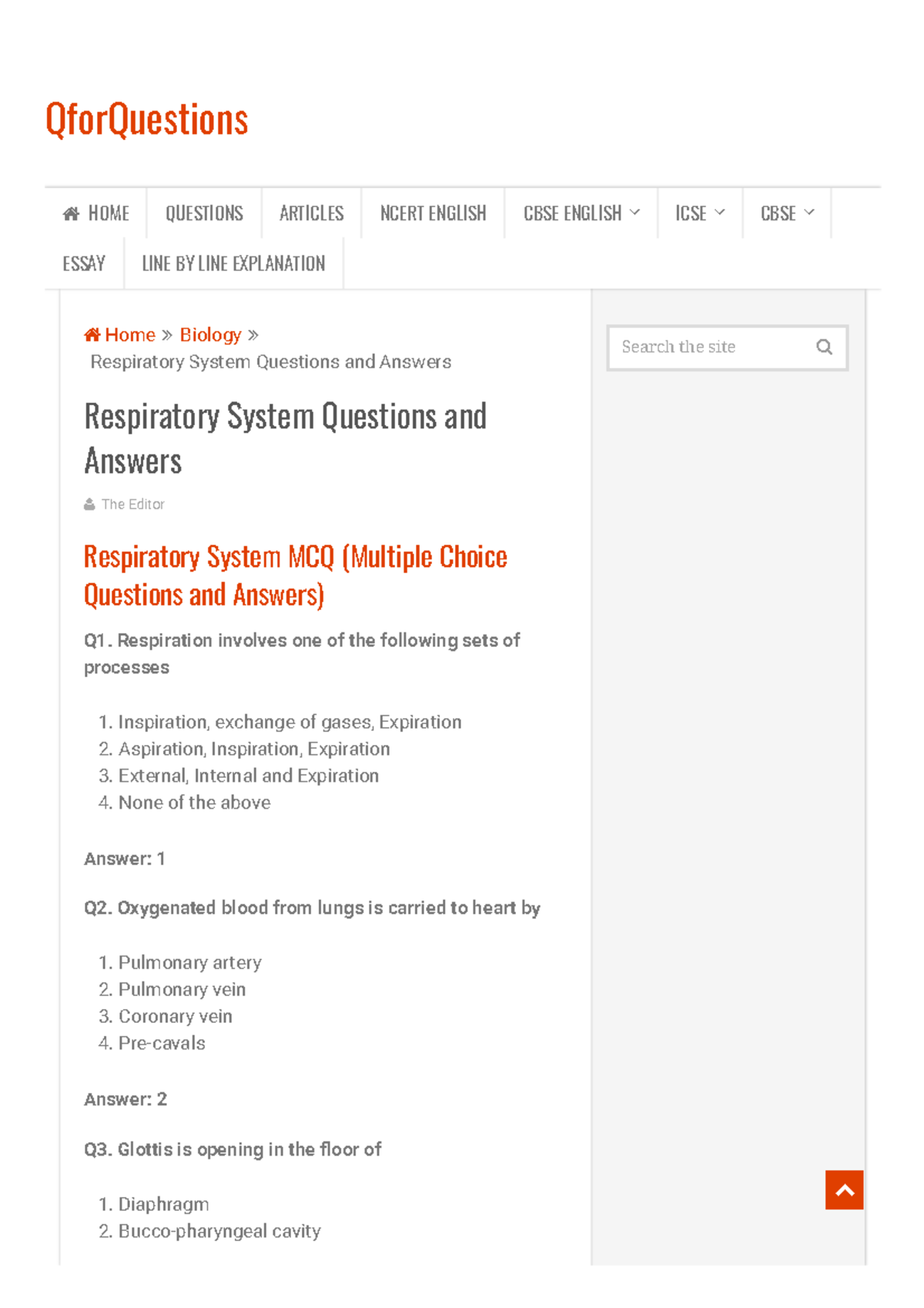 Respiratory System Questions And Answers Qfor Questions 1639970193081 