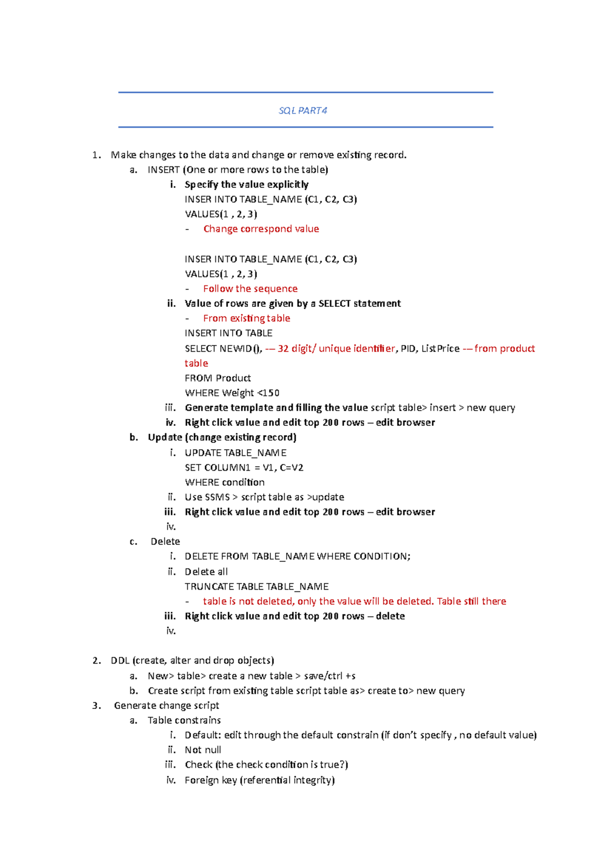 SQL PART4 - apply to database management system. useful for flowchart ...