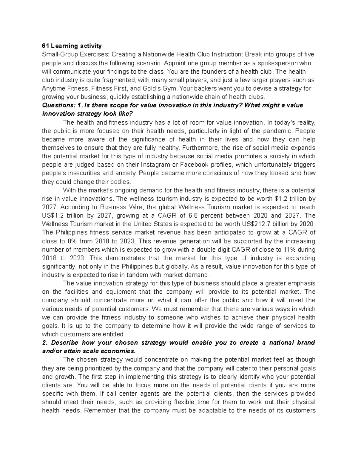 61 Learning activity - 61 Learning activity Small-Group Exercises ...