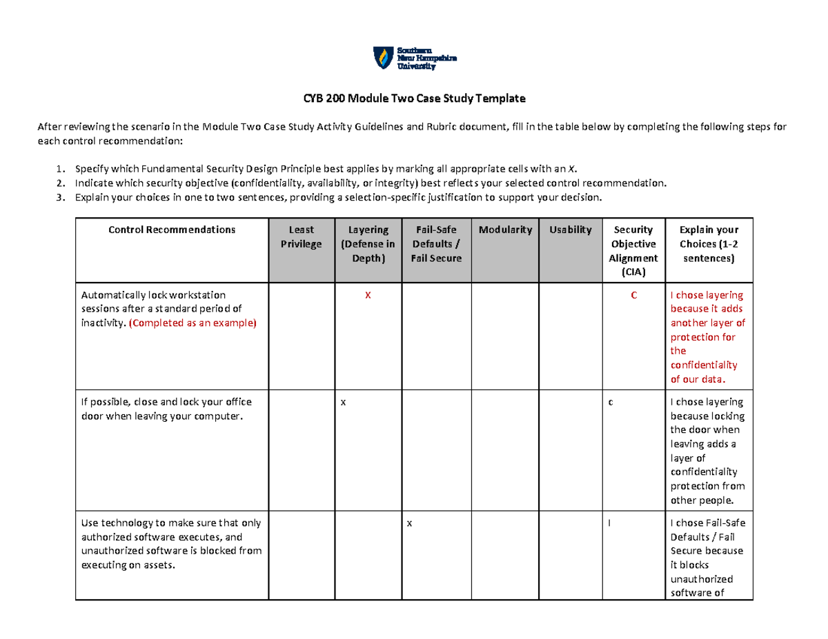 CYB 200 2-3 Jarod Mc Clung - CYB 200 Module Two Case Study Template ...