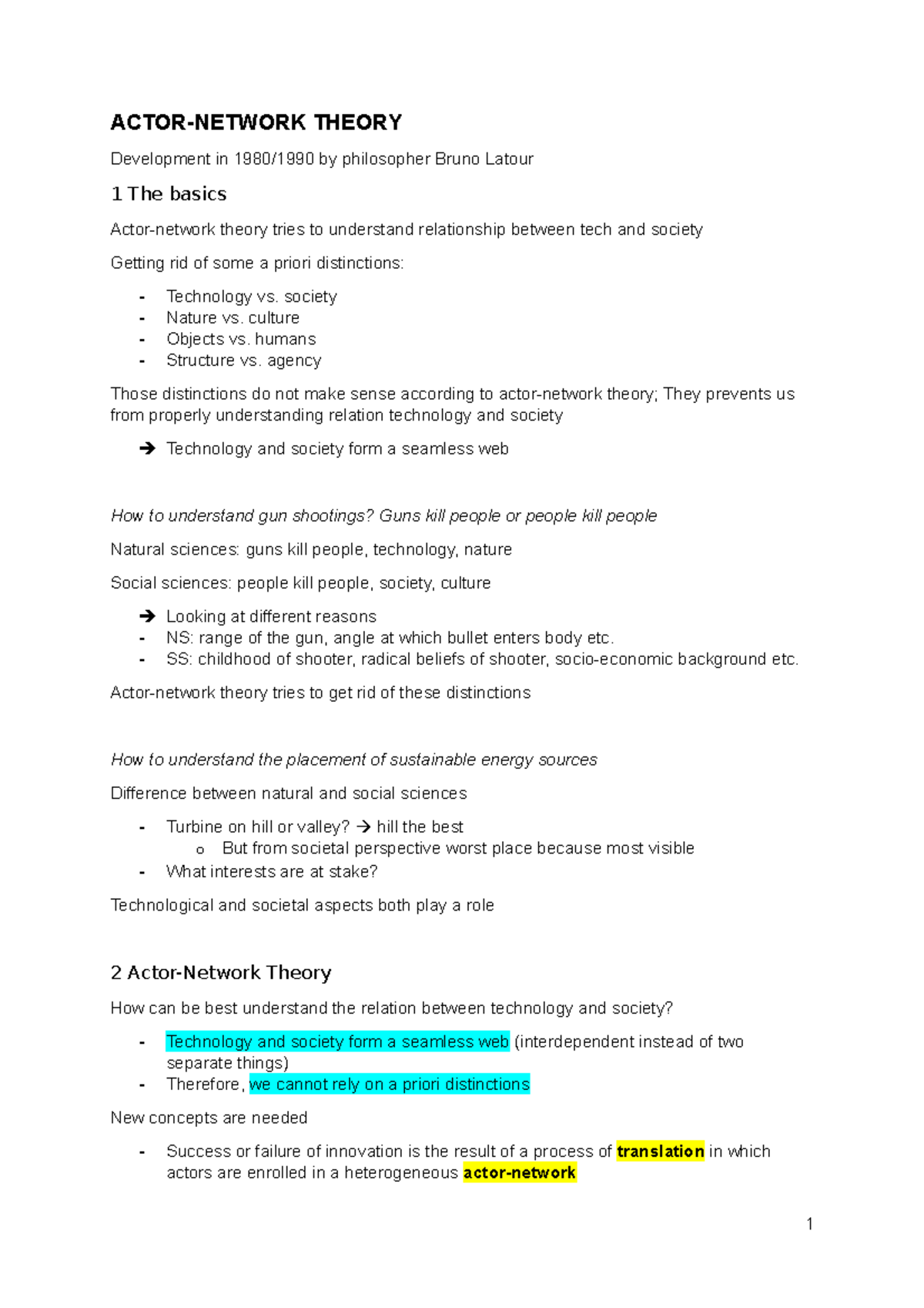 Lecture Actor Network Theory - ACTOR-NETWORK THEORY Development in 1980 ...