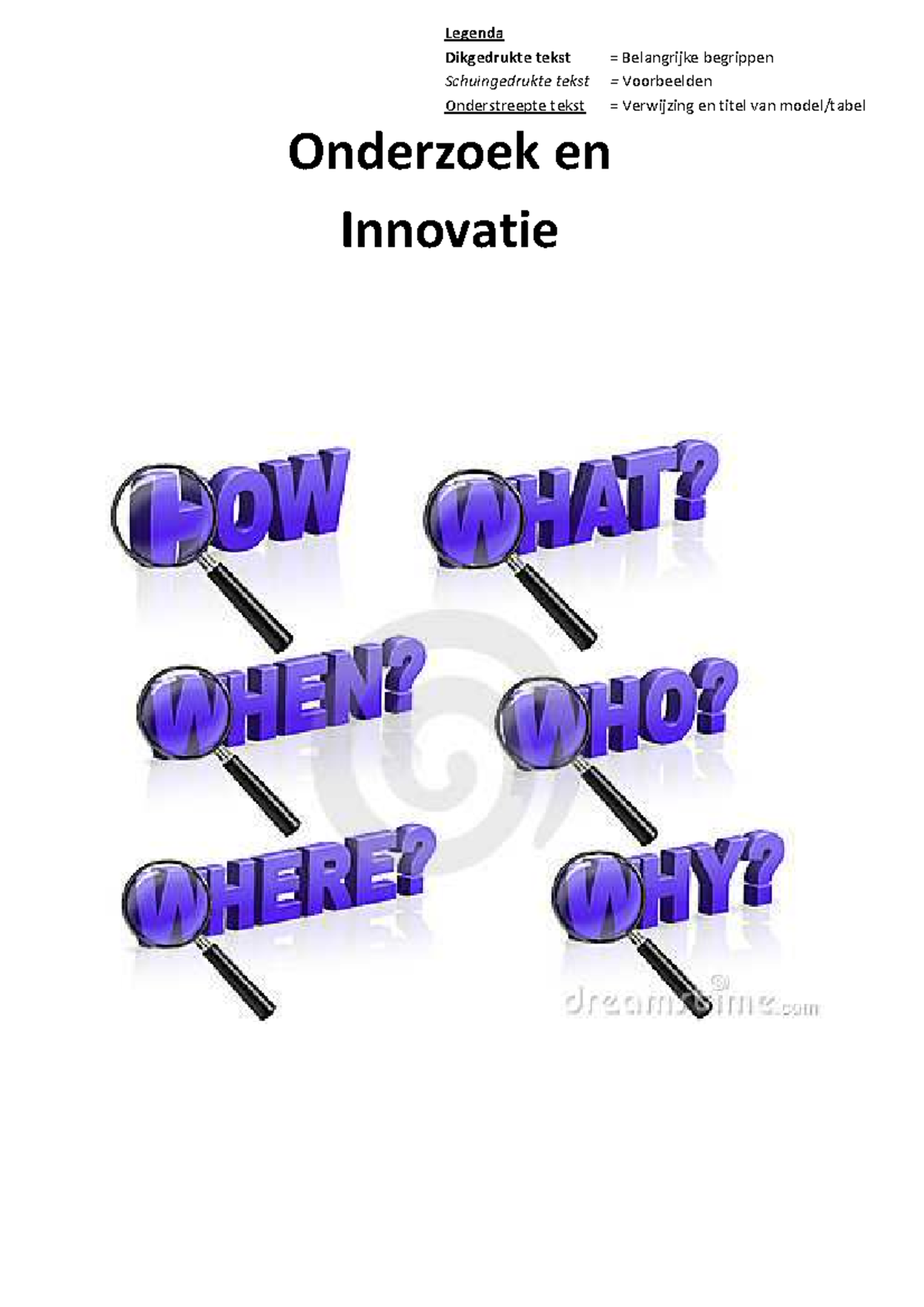 Samenvatting Onderzoek en Innovatie J. Brinkman - Onderzoek en ...