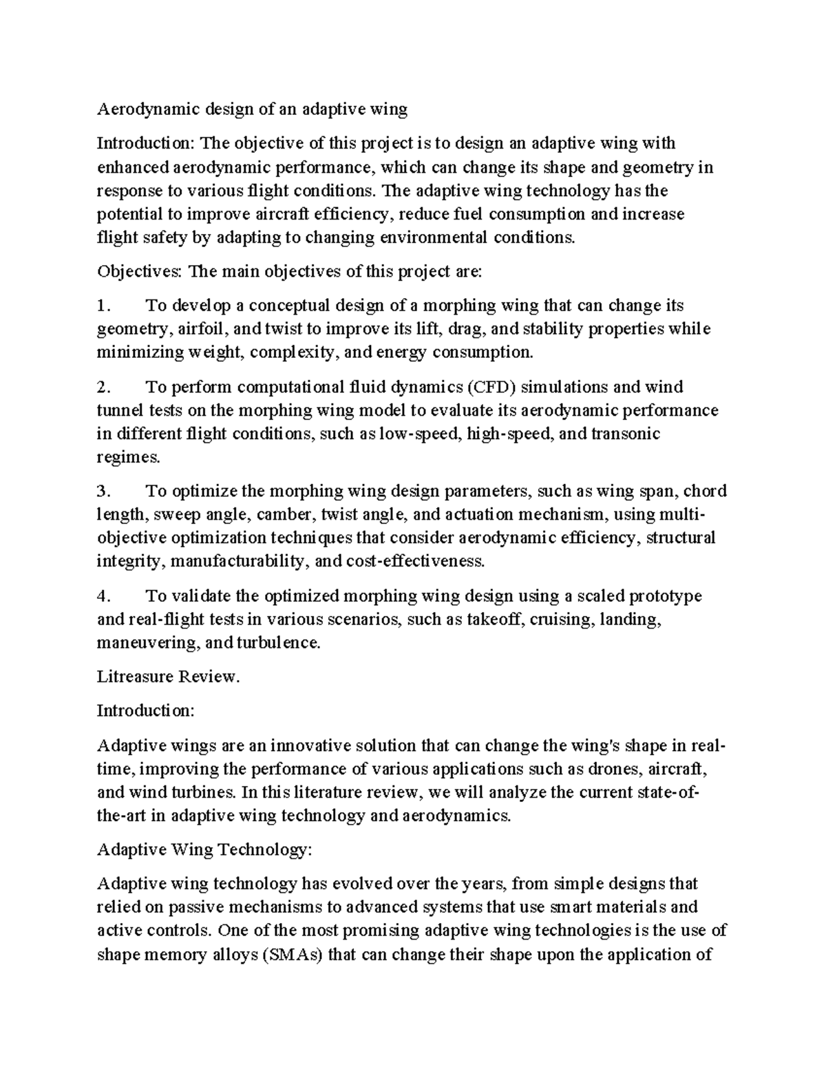 Aerodynamic design of an adaptive wing - Aerodynamic design of an ...