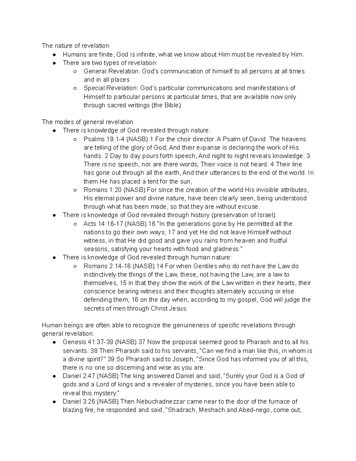 Theo Ch 3 - Notes on the lectures covering chapter 3. - The nature of ...