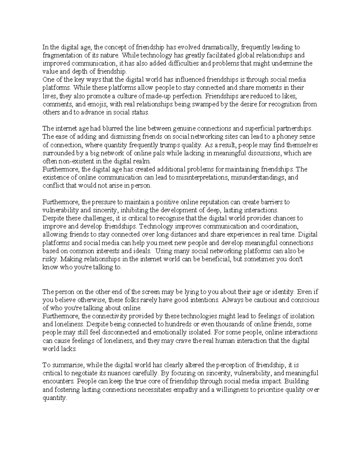 In the digital age - An essay on the world we live in and the ...