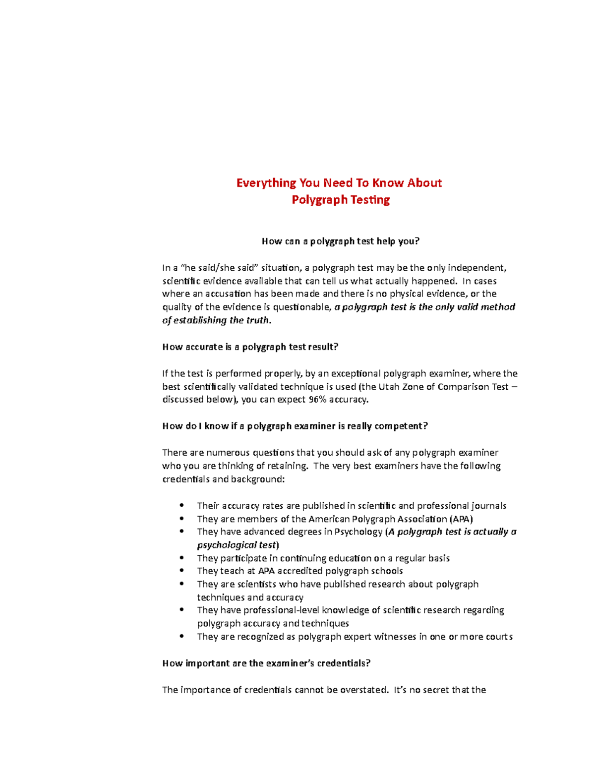 Everything You Need To Know About polygraphy - Everything You Need To ...