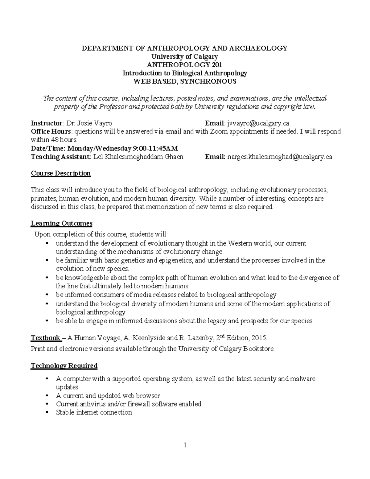 ANTH 201-S2022-outline Vayro 10JUN22 Final - DEPARTMENT OF ANTHROPOLOGY ...