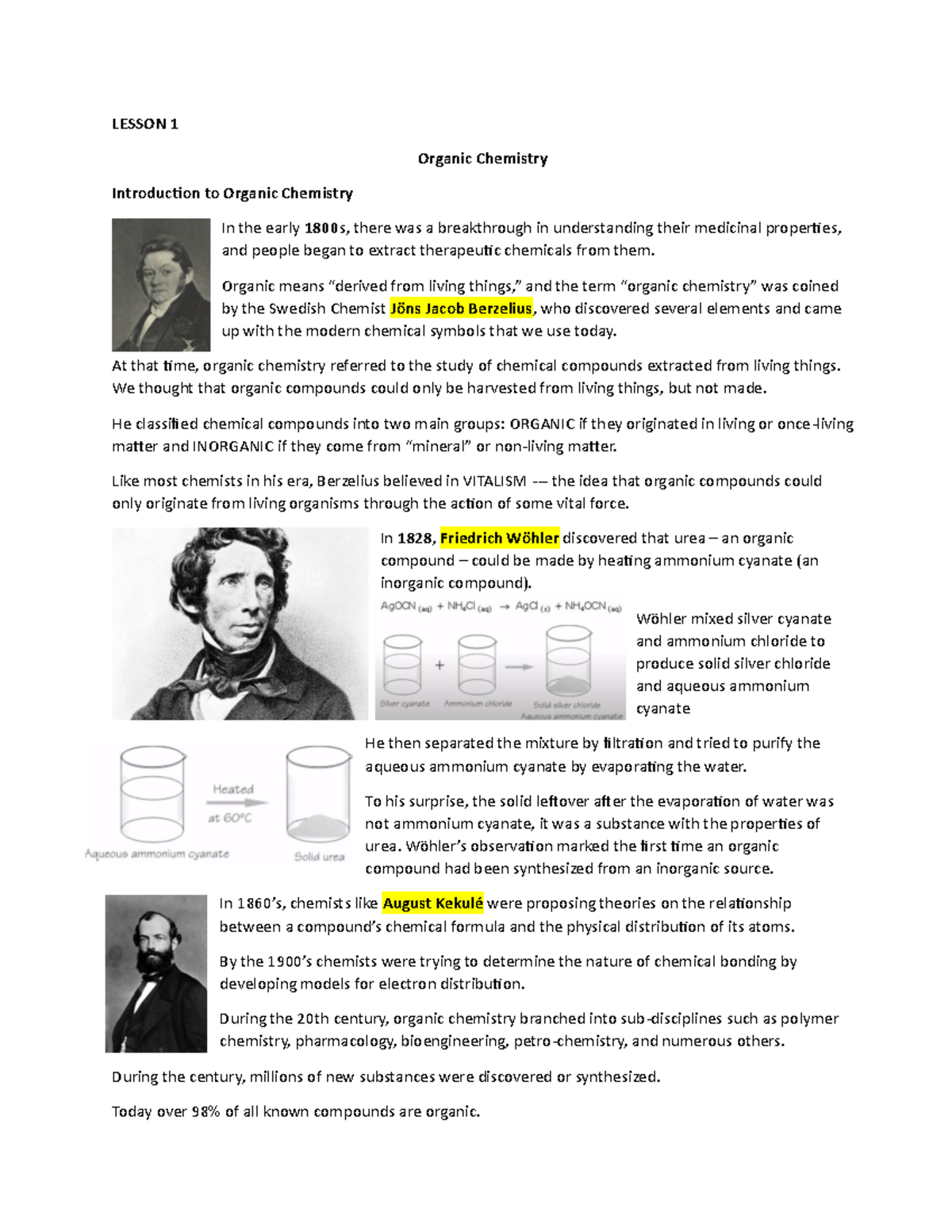 Organic-Chemistry-Lessons - LESSON 1 Organic Chemistry Introduction to ...