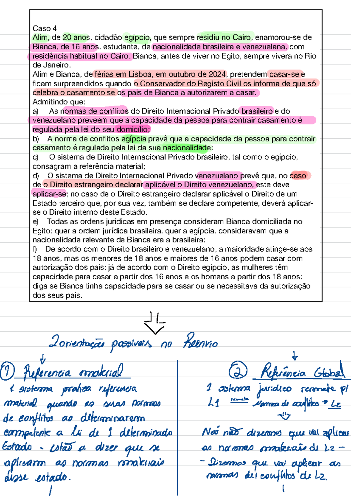 Práticas Dip - good - Caso 4 Alim, de 20 anos, cidadão egípcio, que sempre residiu no Cairo ...
