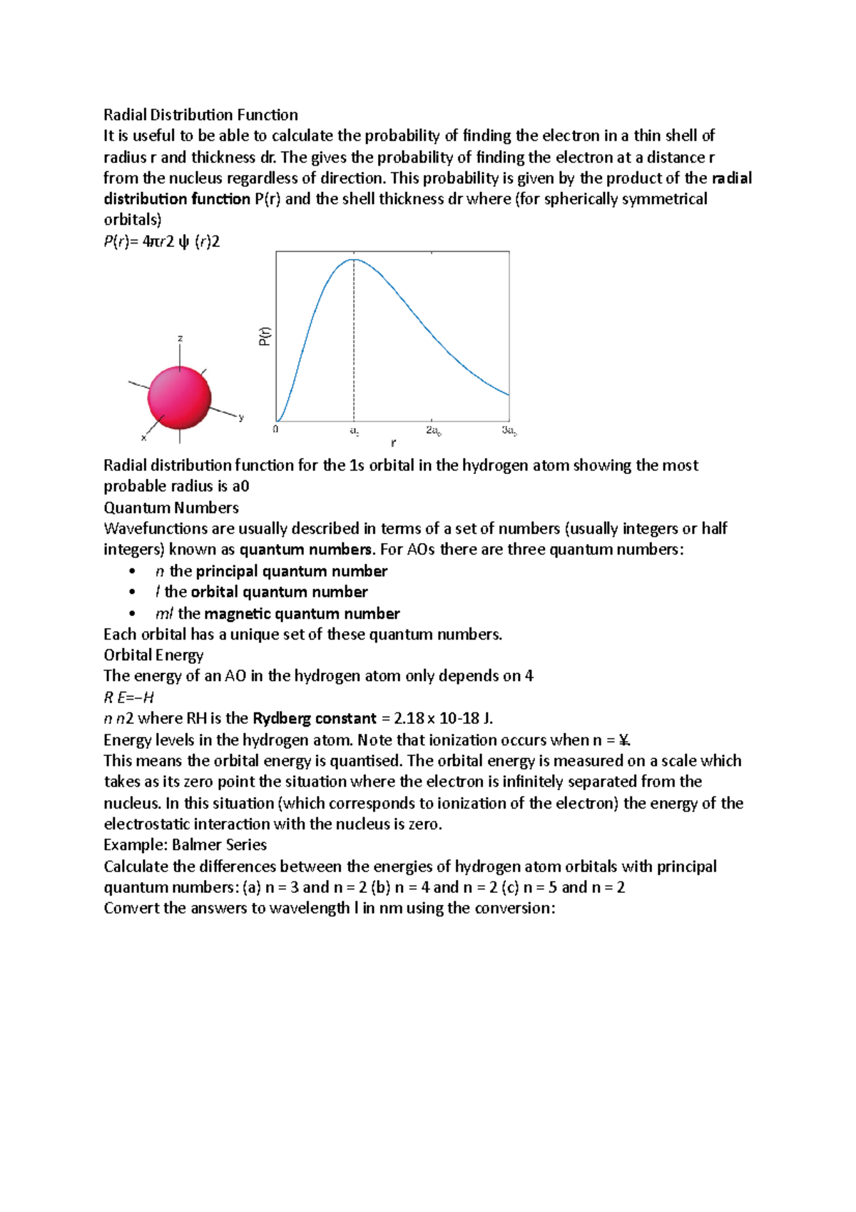 Radial Distribution Function - The gives the probability of finding the ...
