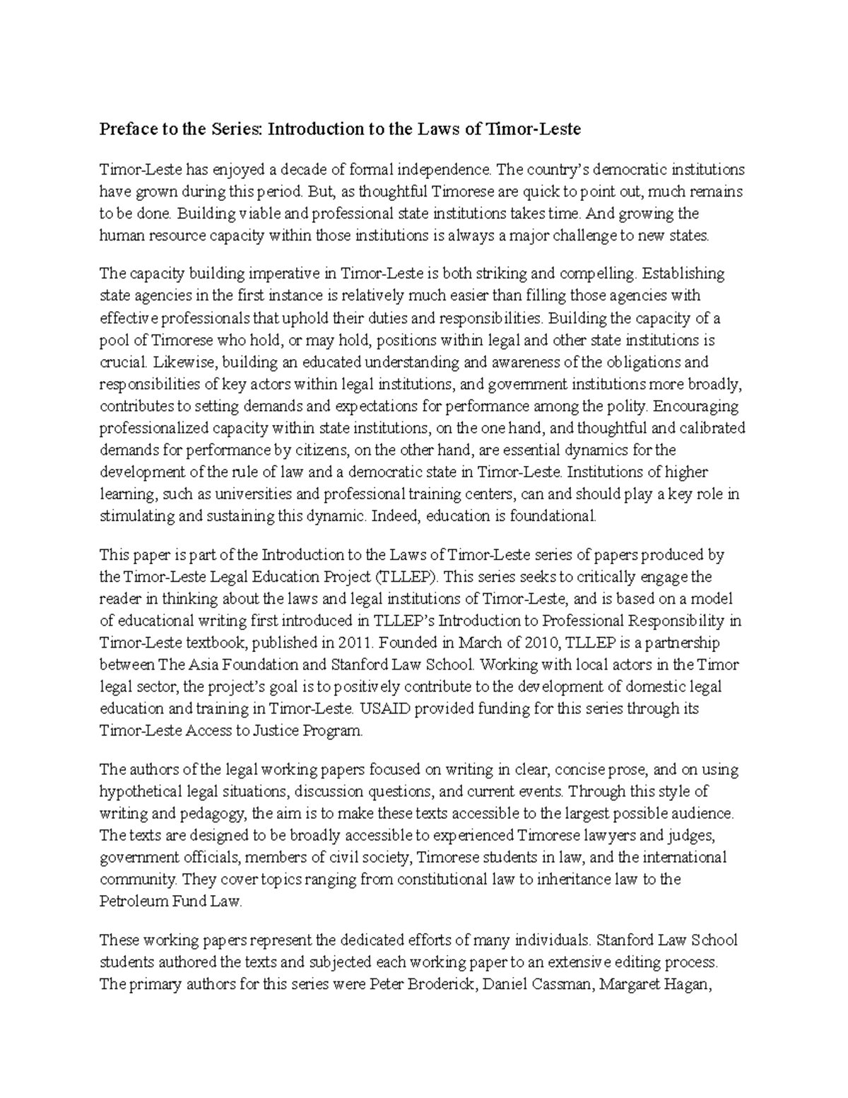 text book and lecture notes - Preface to the Series: Introduction to ...