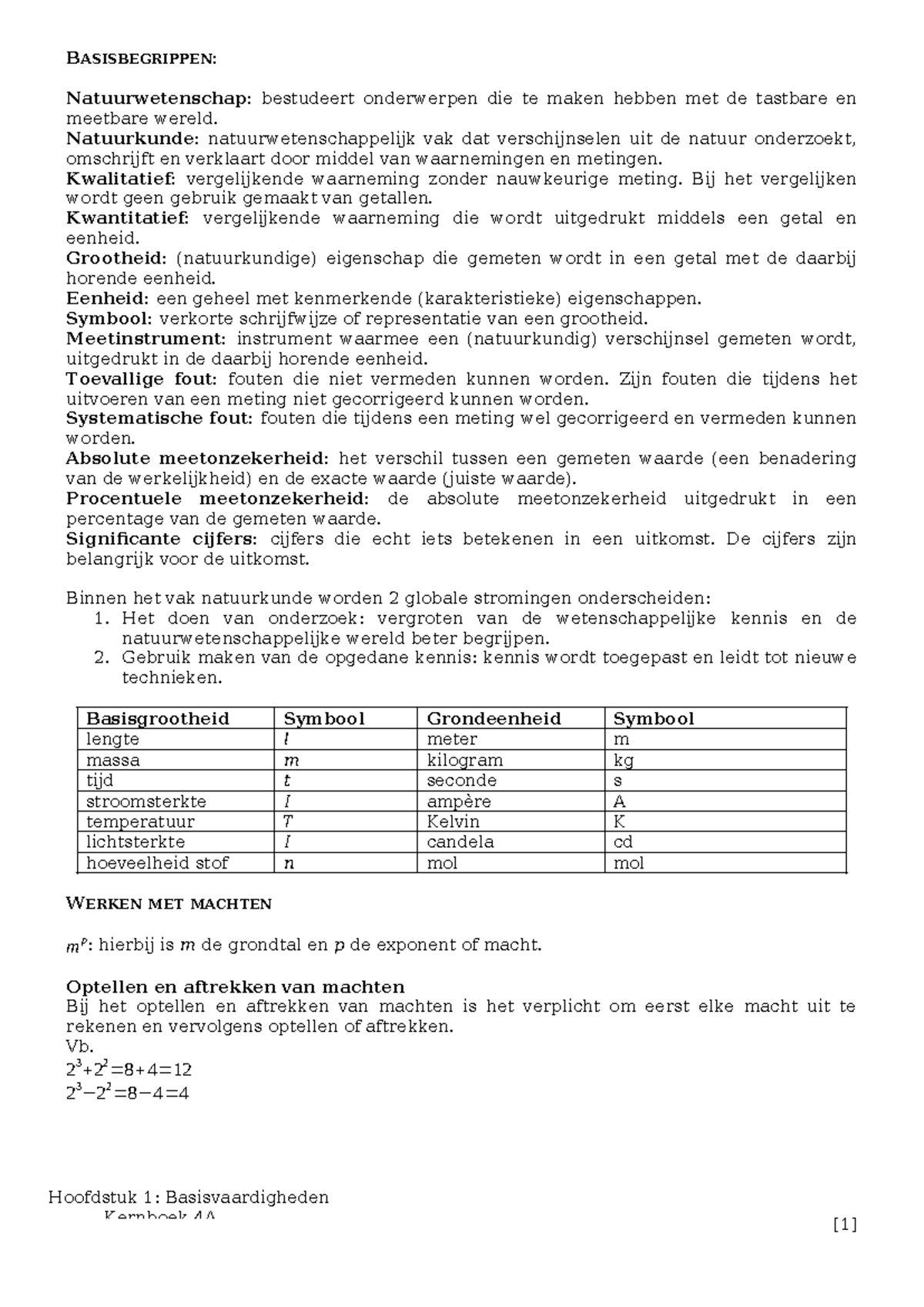 Hoofdstuk 1. Basisvaardigheden - Hoofdstuk 1: Basisvaardigheden ...