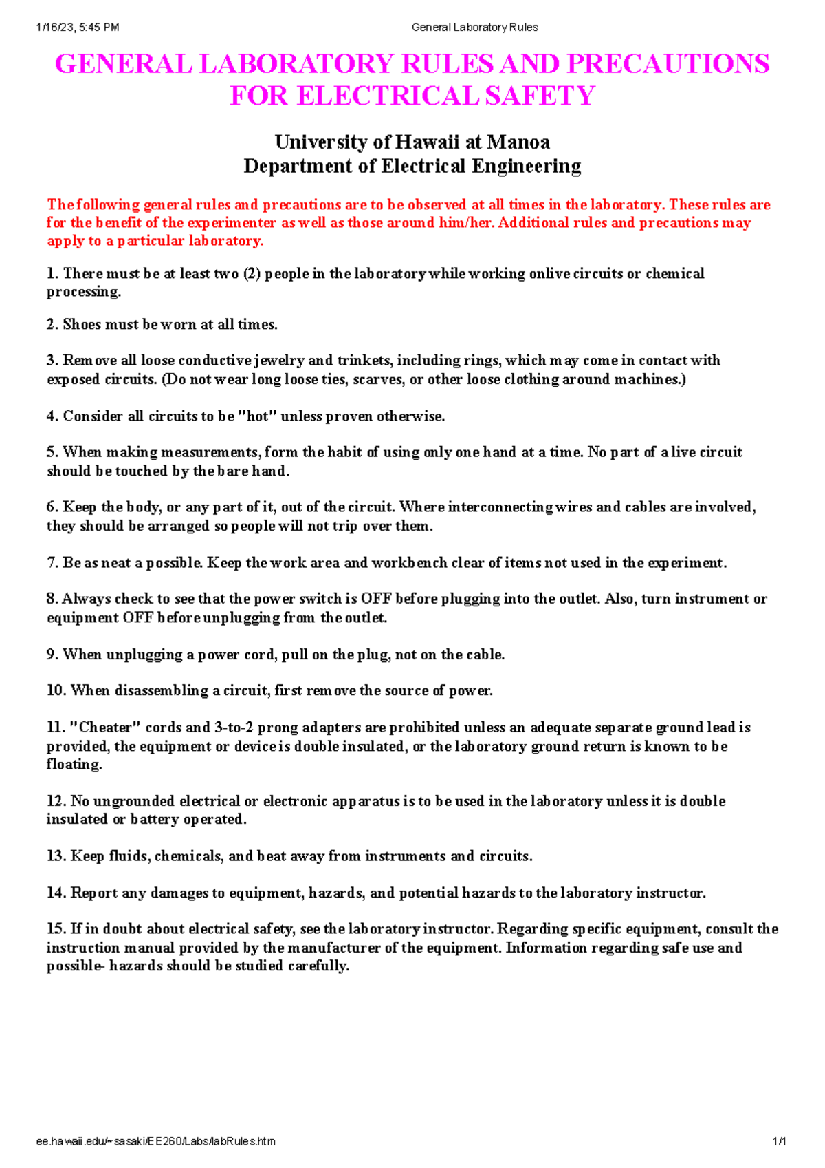 General Laboratory Rules Elect - 1/16/23, 5:45 PM General Laboratory ...
